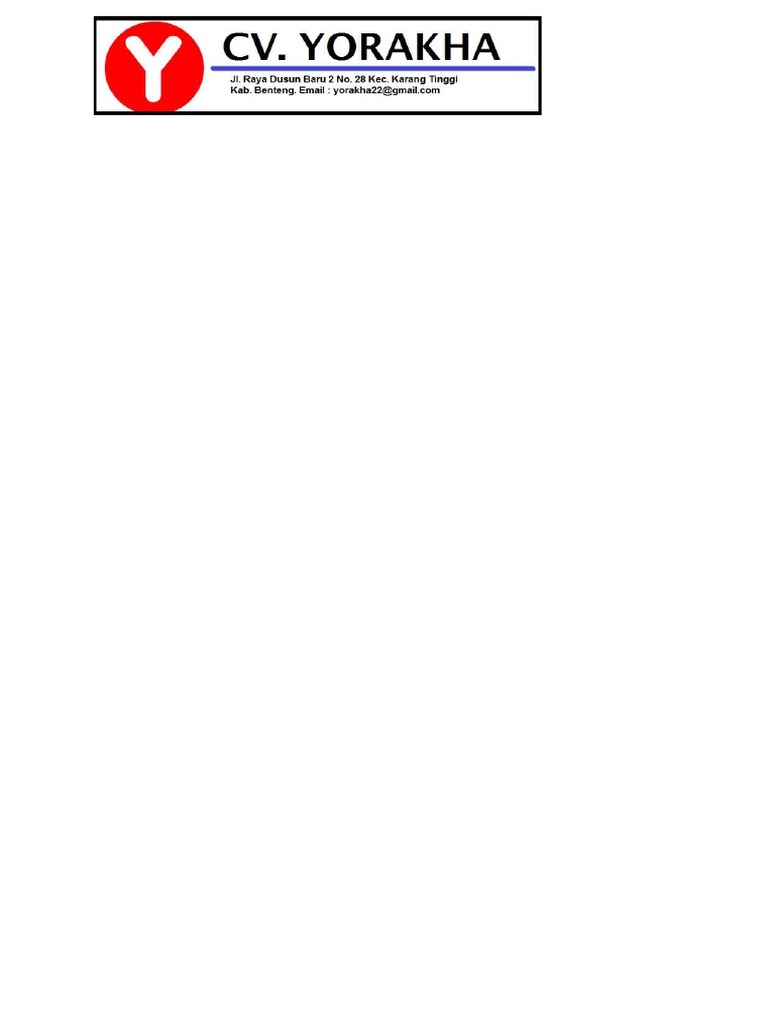 KOP CV. Yorakha | PDF