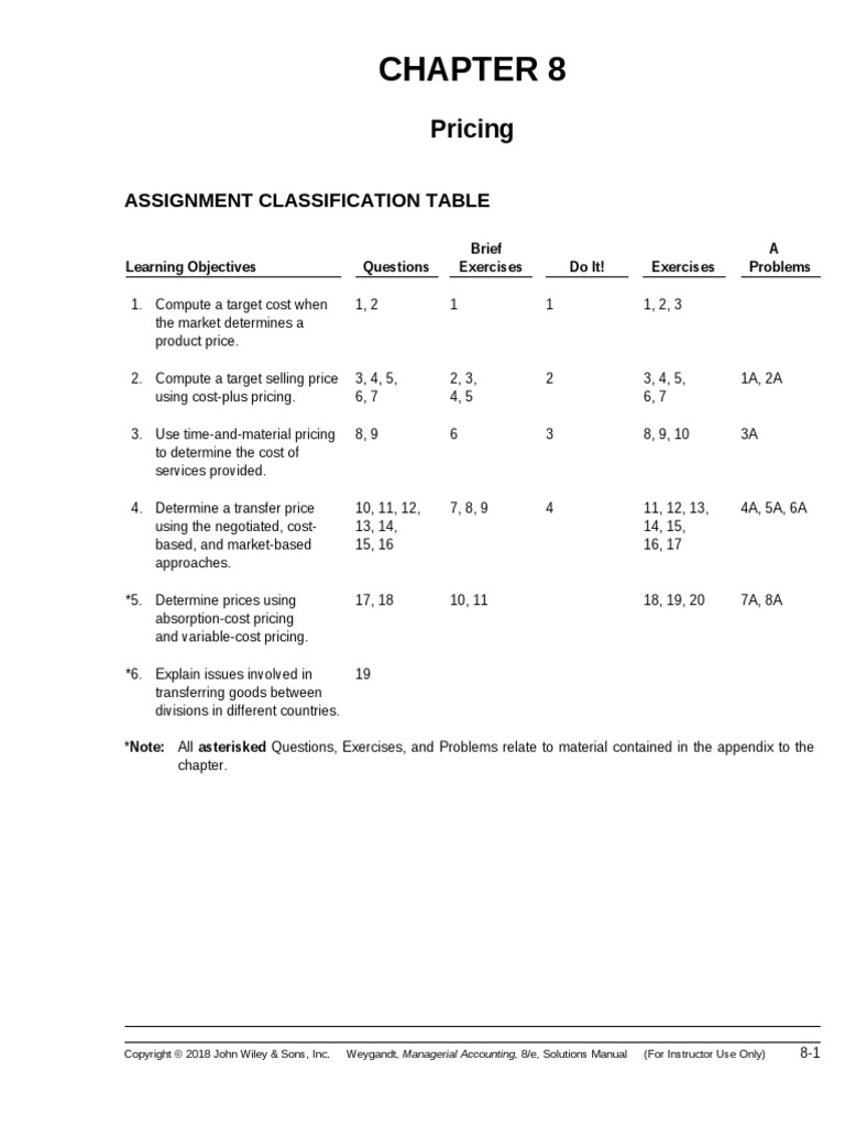 ch08 Cost Control | PDF | Return On Investment | Management Accounting