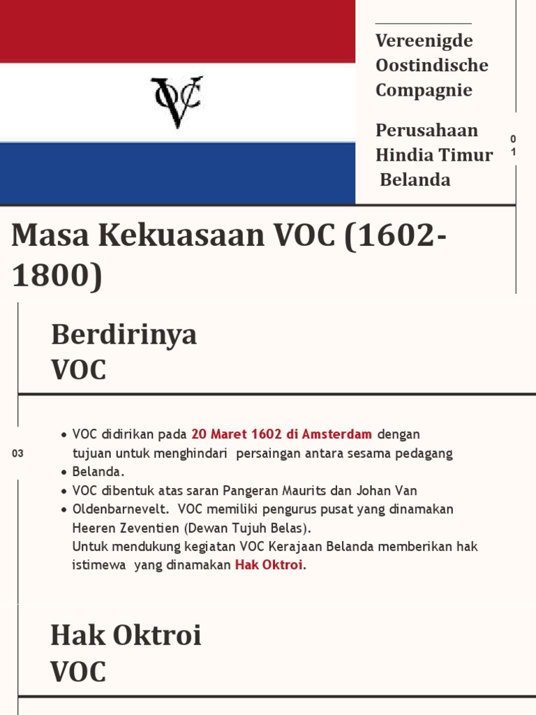 Vereenigde Oostindische Compagnie Perusahaan Hindia Timur Belanda | PDF