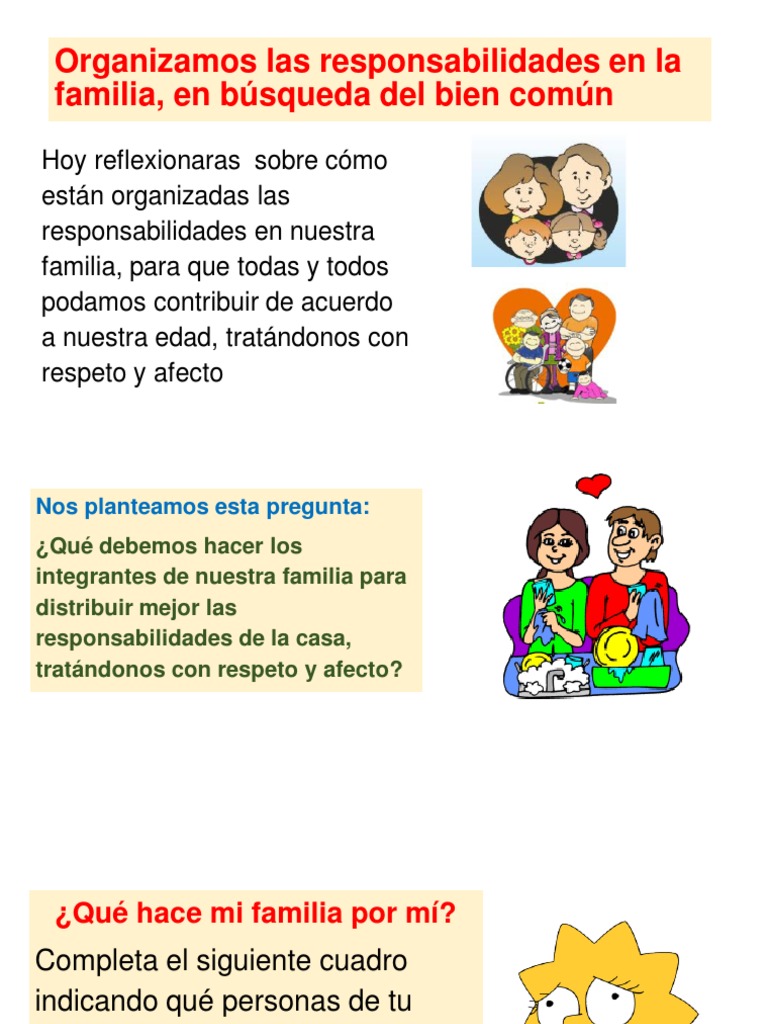 Organizamos Las Responsabilidades en La Familia | PDF Organizamos Las Responsabilidades en La Familia | PDF