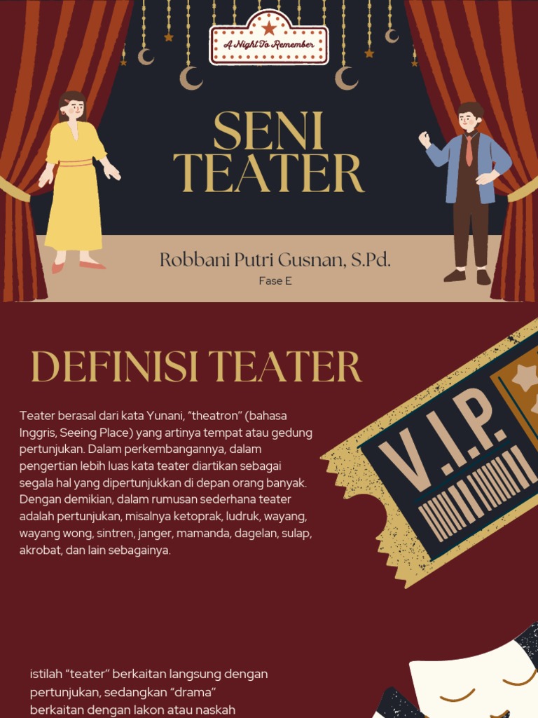 Sejarah dan Definisi Teater | PDF