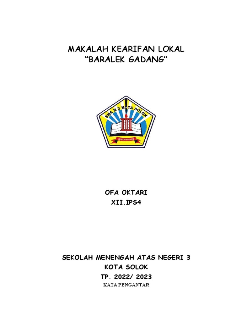 Makalah Kearifan Lokal | PDF Makalah Kearifan Lokal | PDF