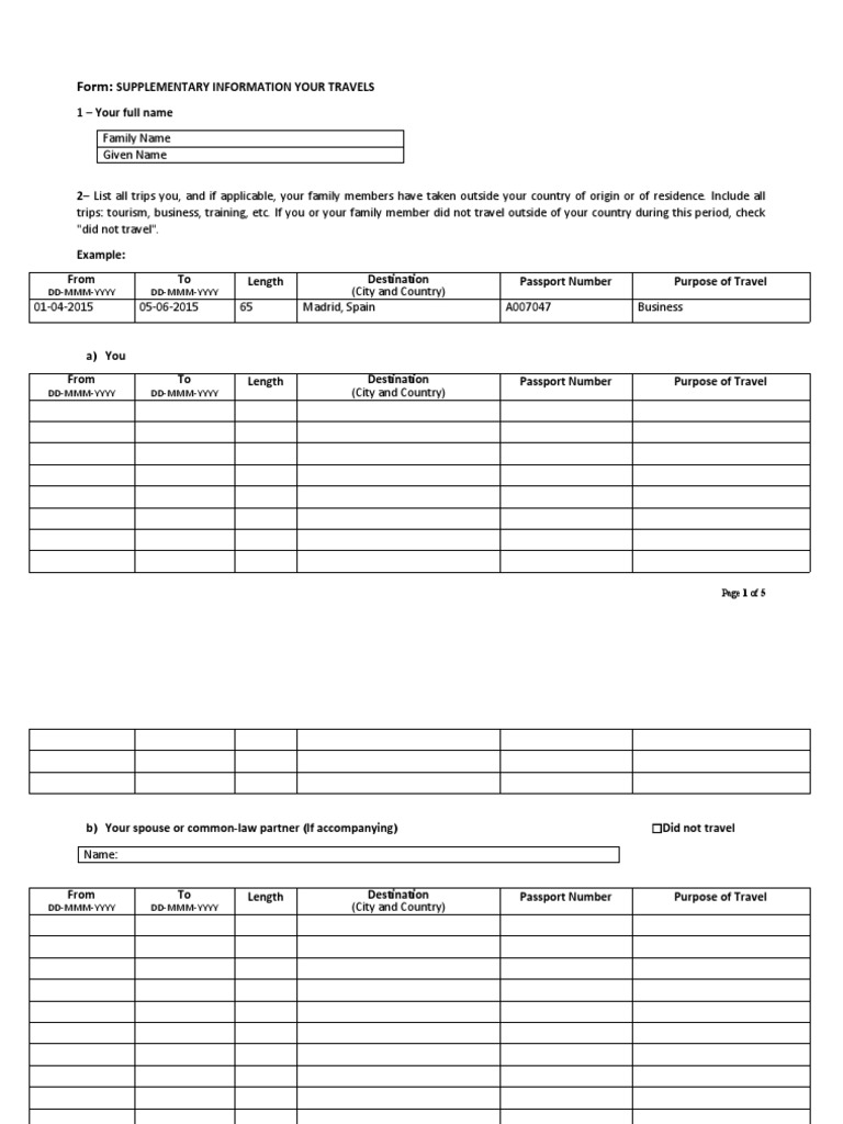 Travel History | PDF | Travel Visa | Passport
