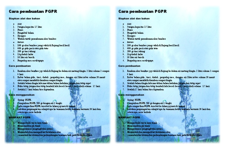 Cara Pembuatan PGPR | PDF