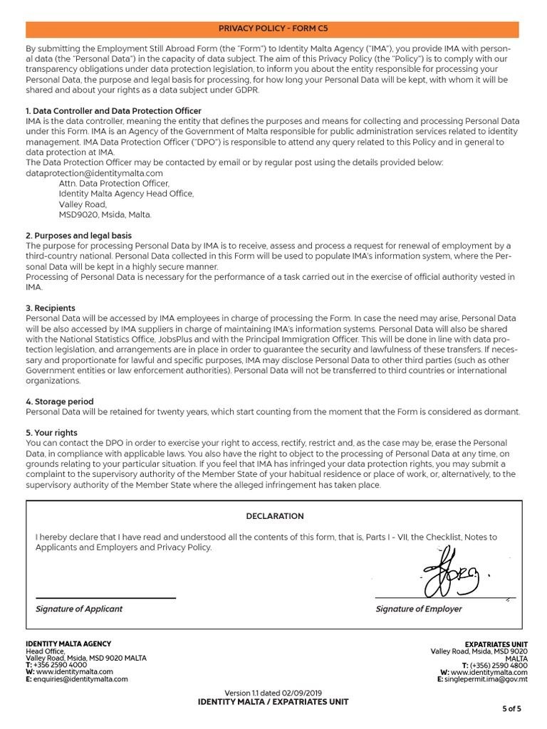 Privecy Policy Form | Download Free PDF | Privacy | Privacy Policy