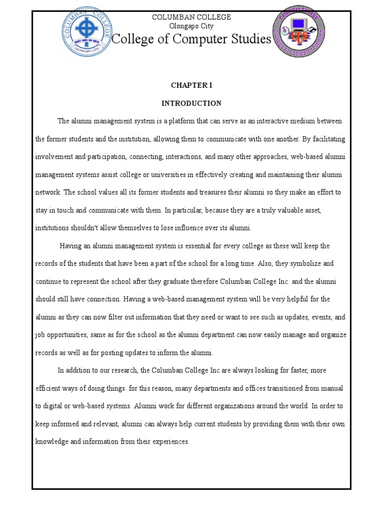 Chapter 1 Alumni Management System Final | PDF | Databases | Web ...