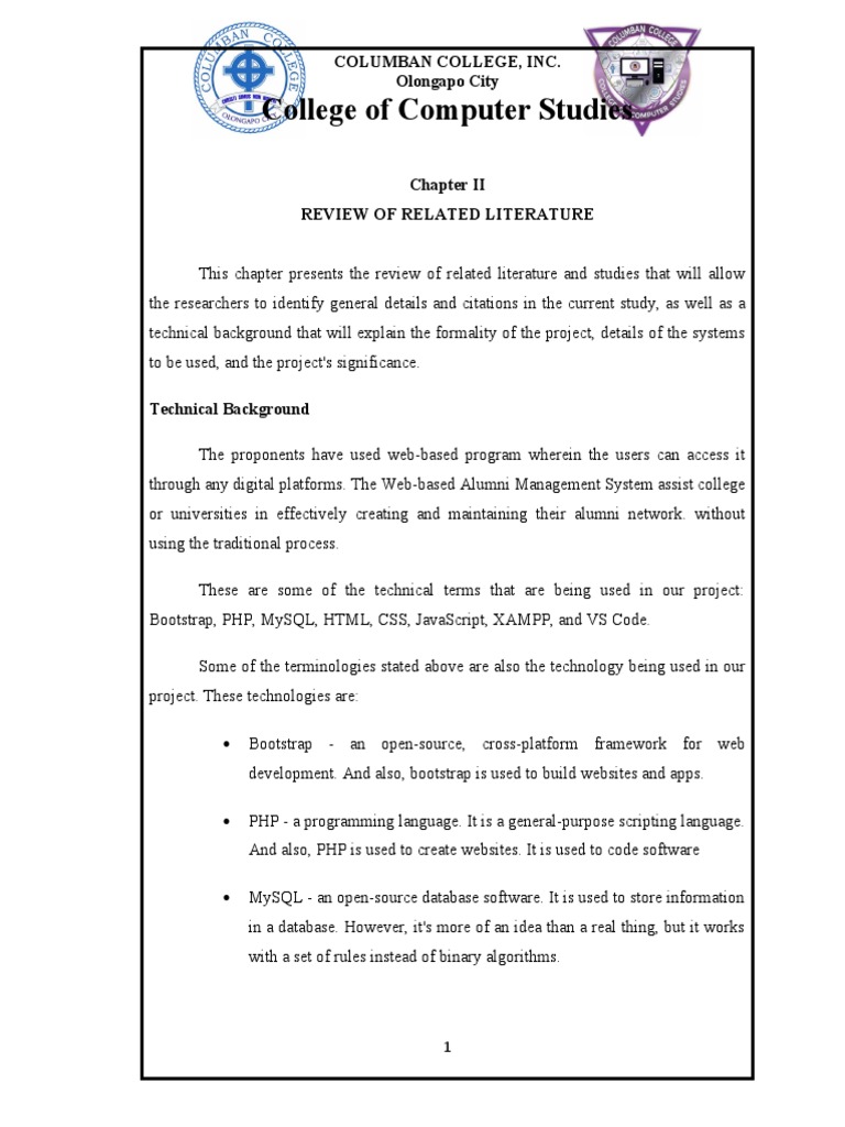 Chapter 2 Alumni Management System Draft Pdf Websites Databases