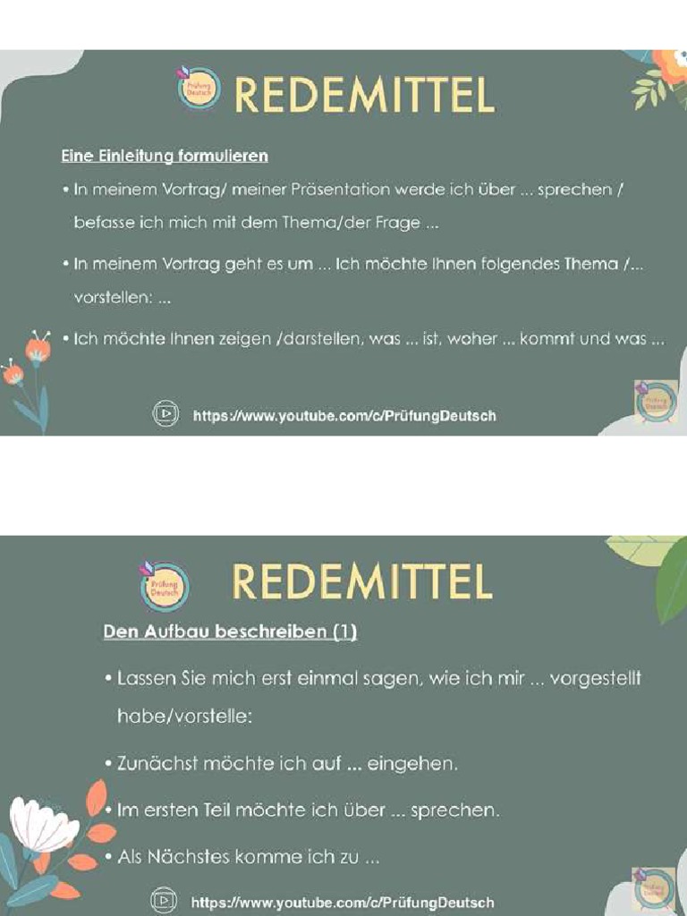 Redemittel B2 | PDF