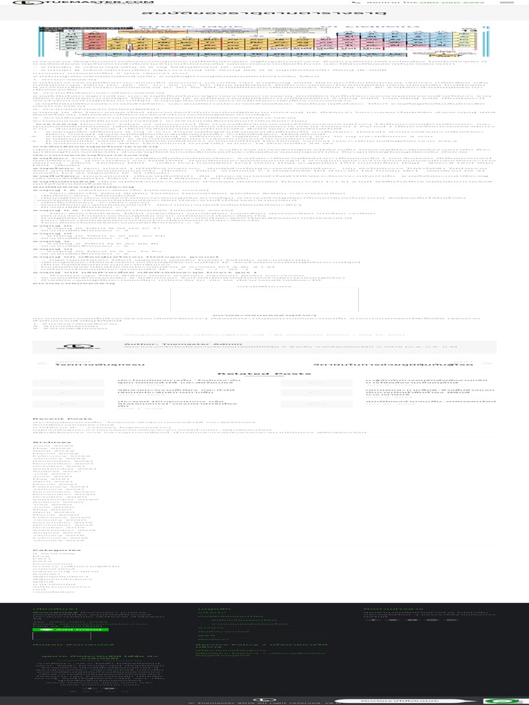 สมบัติของธาตุตามตารางธาตุ - Tuemaster เรียนออนไลน์ ม.ปลาย | PDF