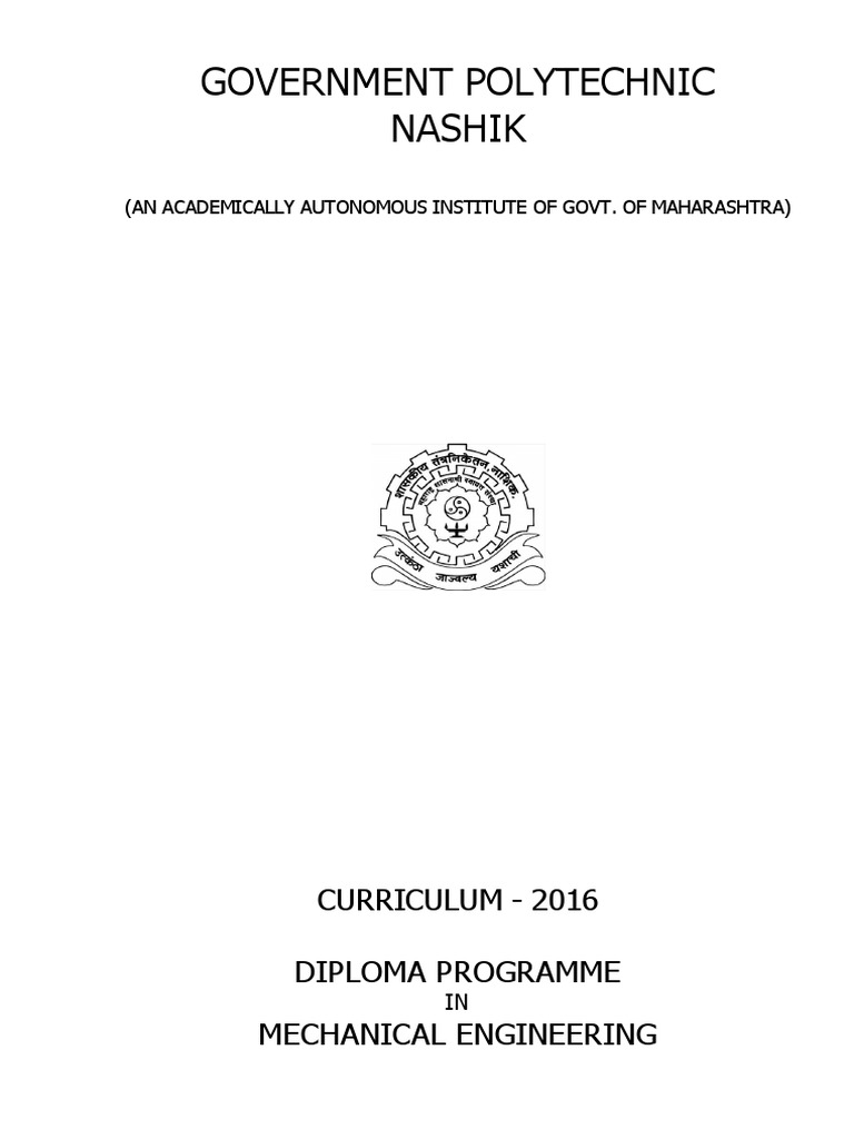 ME Curriculum 2016 | PDF | Engineering | Mechanical Engineering