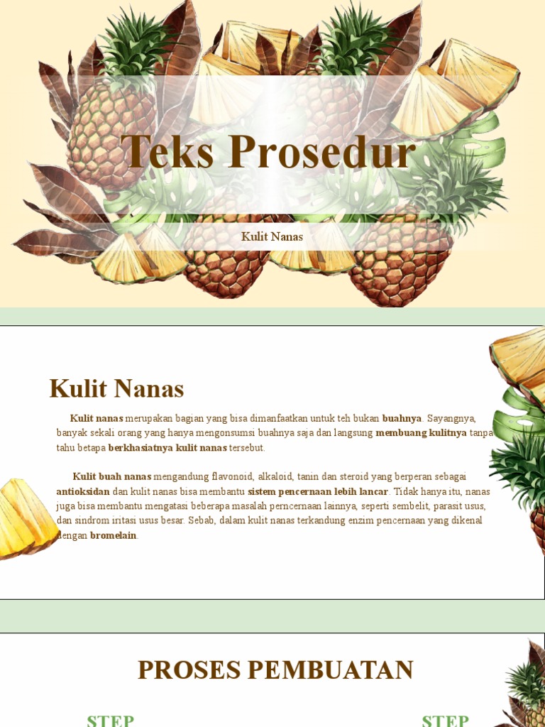 Teks Prosedur Kulit Nanas | PDF