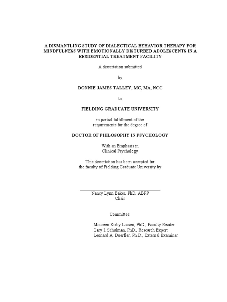 DBT and Borderline Personality | Download Free PDF | Dialectical ...