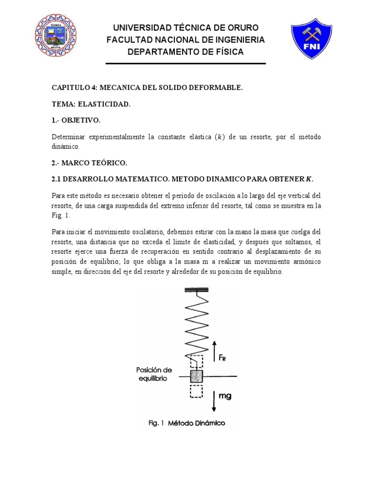 Capitulo 4 | PDF | Elasticidad (Física) | Oscilación