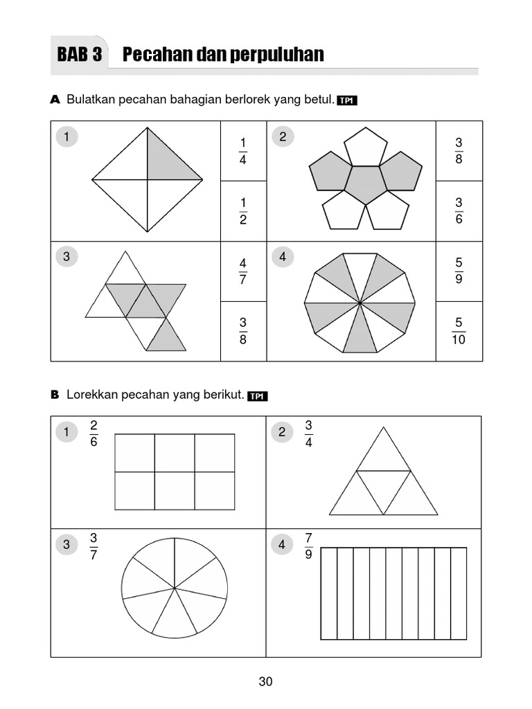 Ulangkaji Pecahan Tahun 2 | PDF