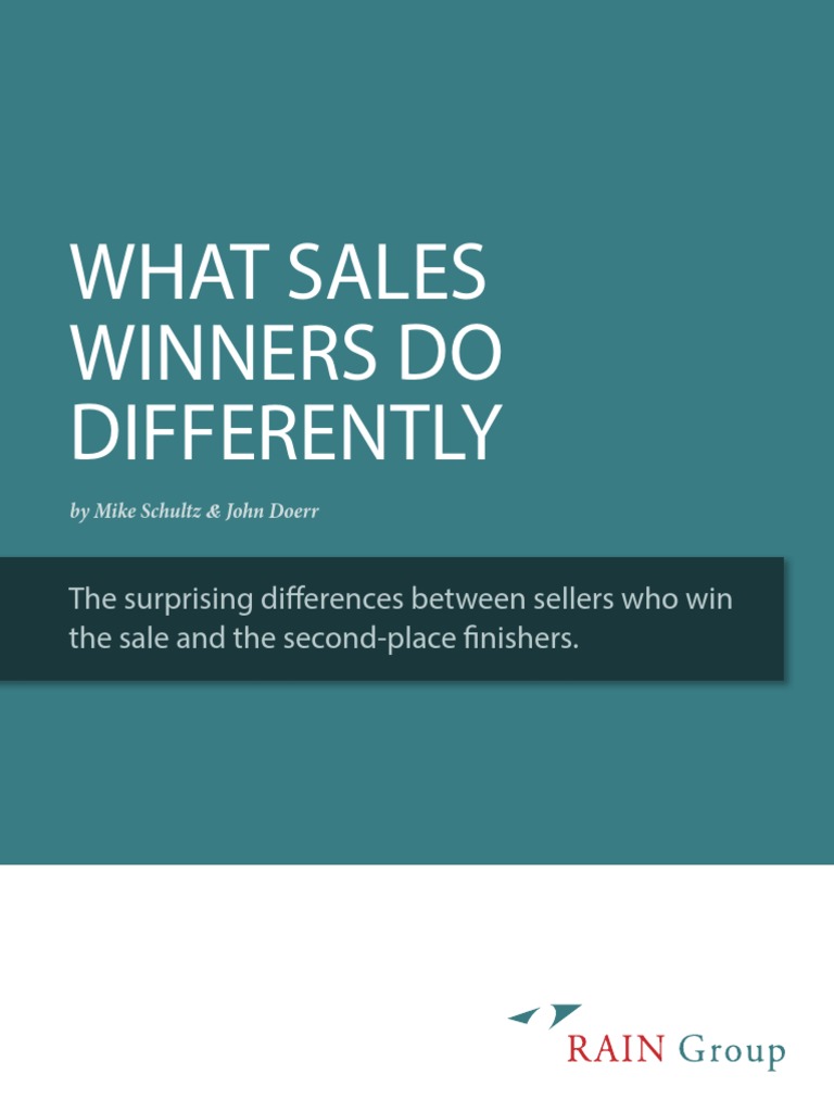 What Sales Winners Do Differently | PDF | Sales | Procurement