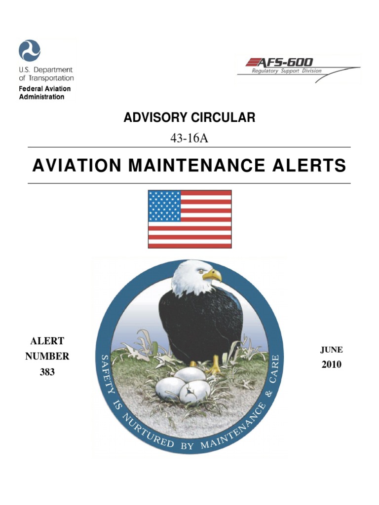 Aviation Maintenance Alerts: Advisory Circular | PDF | Federal Aviation ...