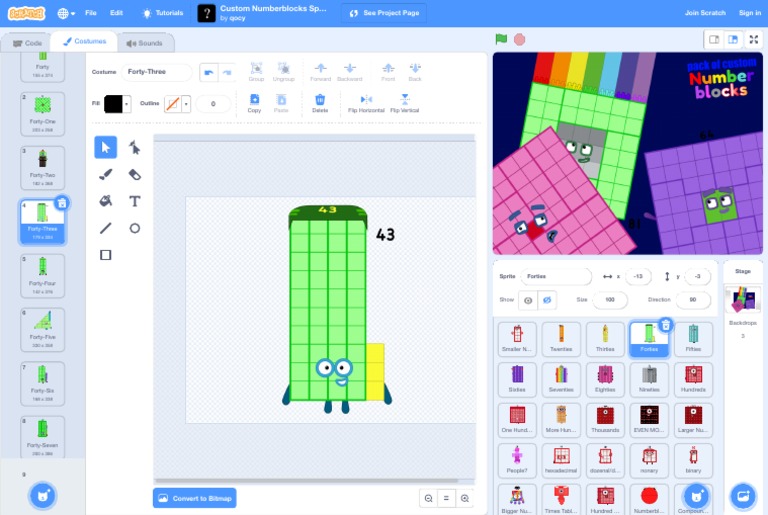 Numberblocks Sprite Pack for Scratch | PDF | Computing