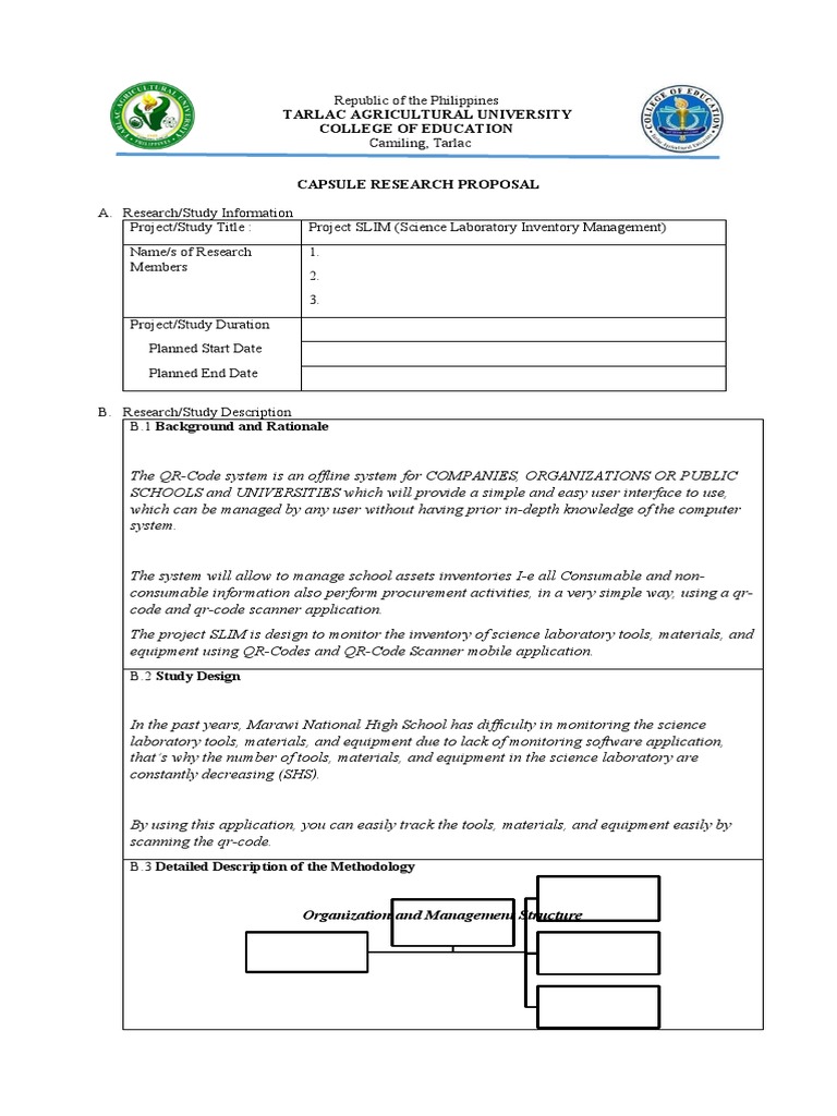 Capsule Research Proposal | PDF | Qr Code | Information Technology