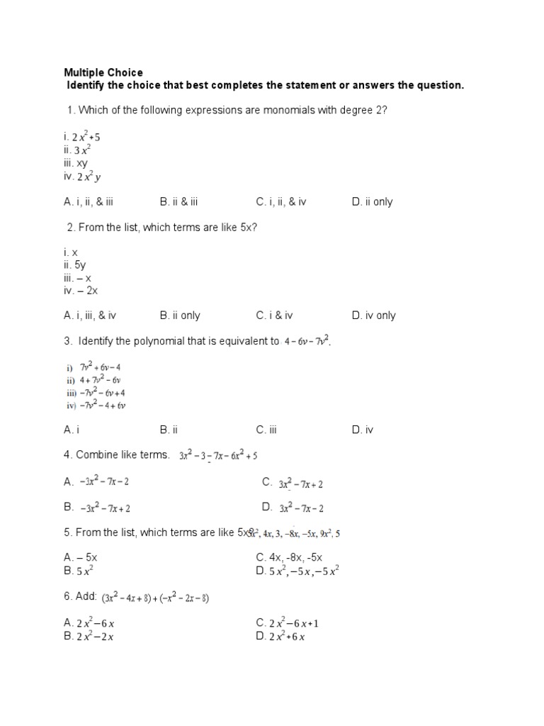 Math Entrance Exam (30 Items) | PDF | Abstract Algebra | Mathematics
