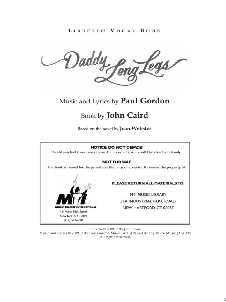 Daddy Long Legs | PDF