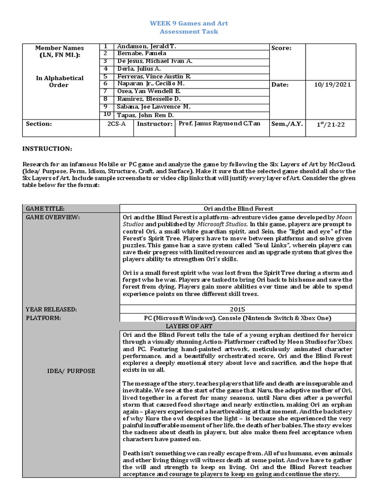 CSEG1 Week 9 Assessment Task | PDF