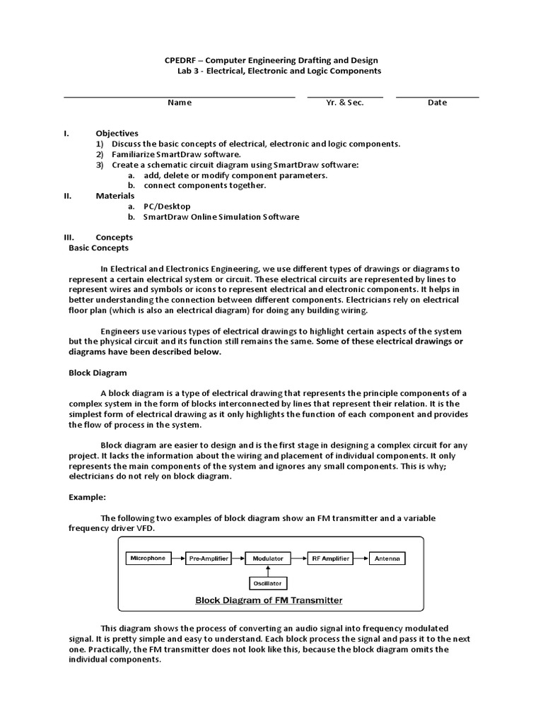 Lab3 Electrical Electronic And Logic Components Pdf Electronic