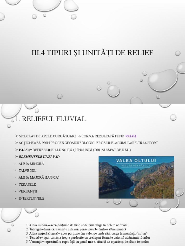 Tipuri Si Unitati de Relief | PDF