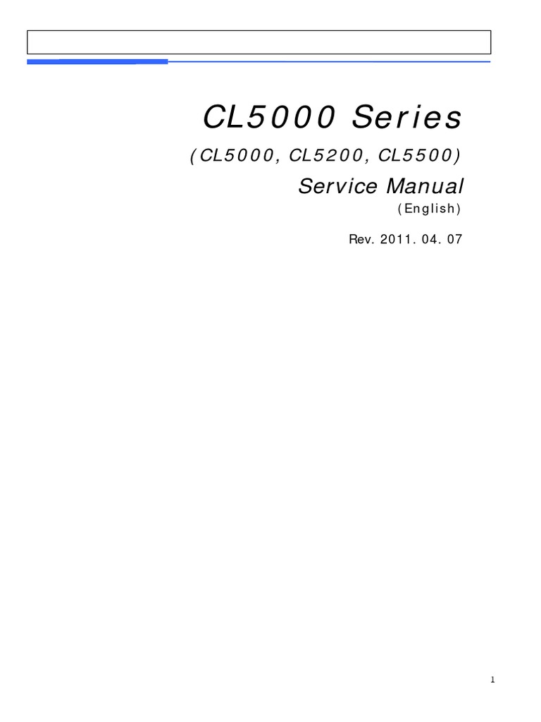 CL5500 Series Service Manual Guide | PDF | Ac Power Plugs And Sockets ...