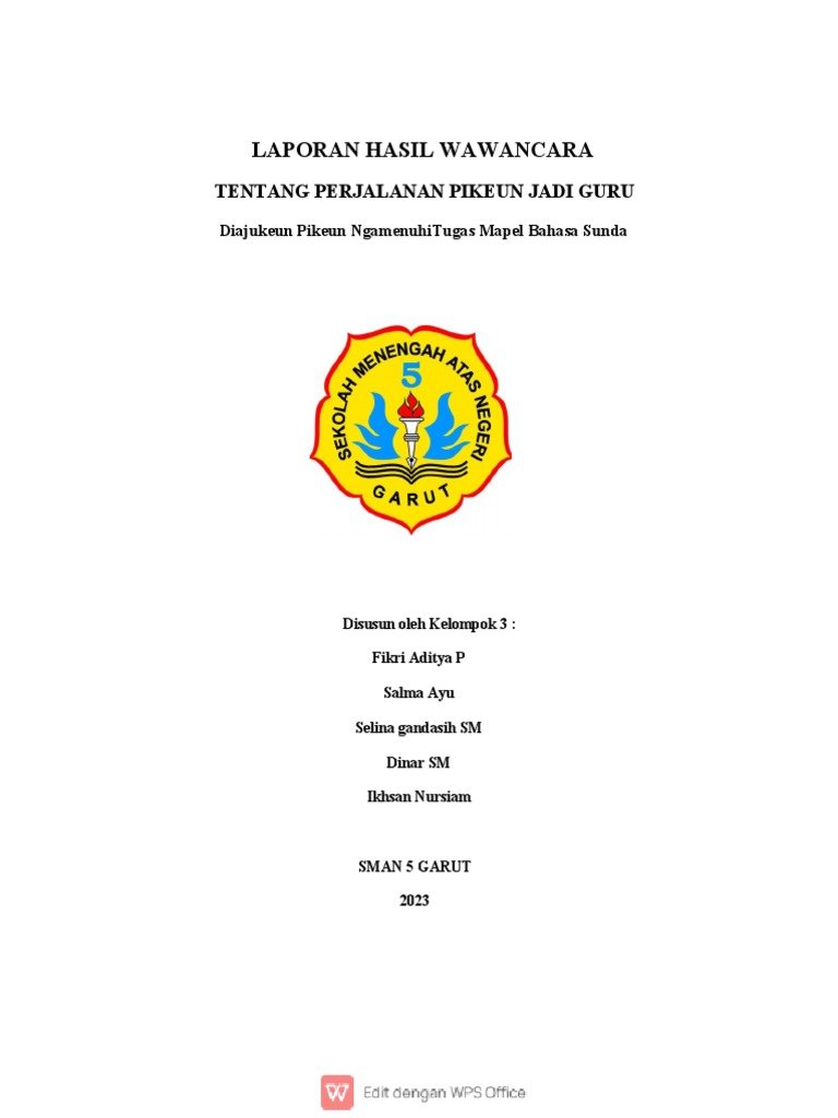 LAPORAN HASIL WAWANCARA W-WPS Office | PDF