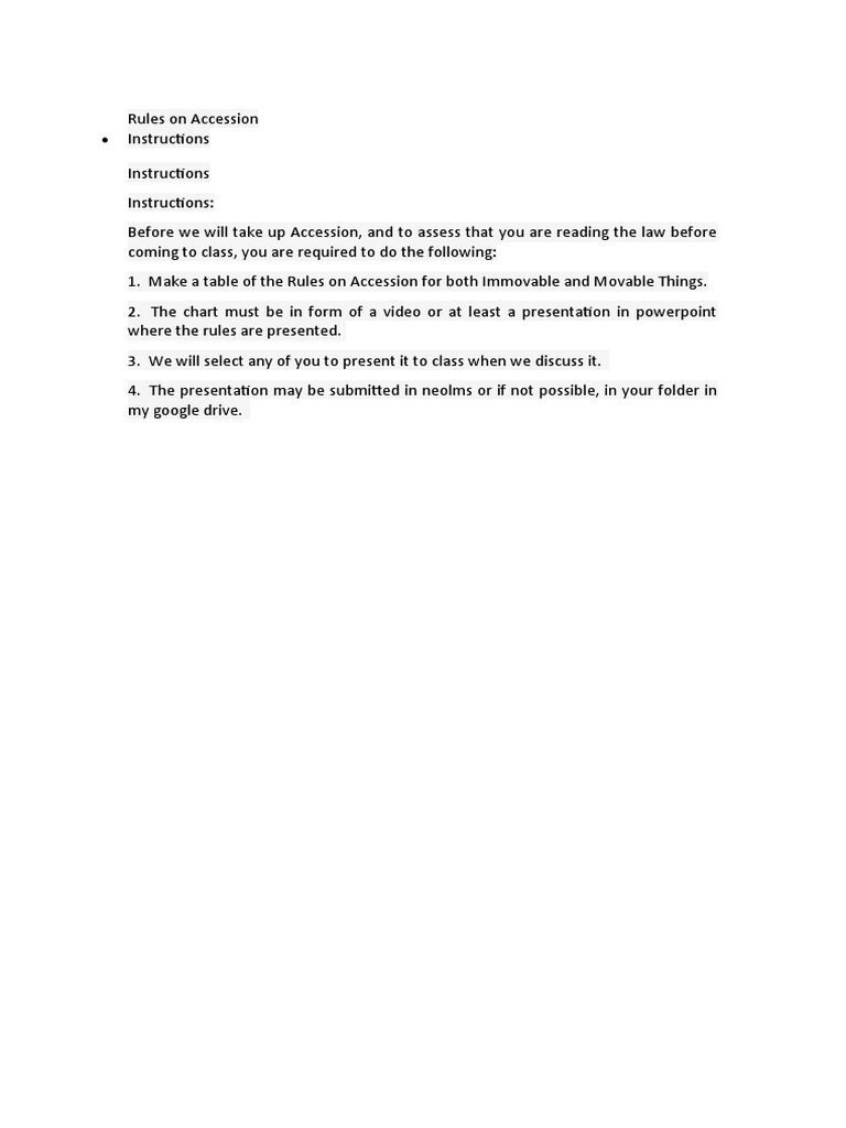 Assignment Rules On Accession Download Free Pdf Indemnity Legal Concepts 