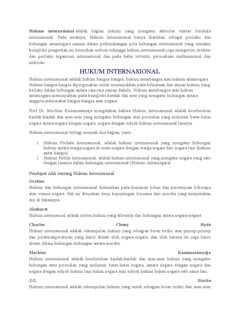 Hukum Internasional | PDF