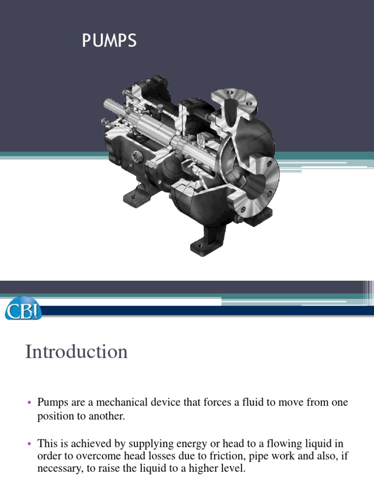 Introduction of Pumps | PDF | Pump | Dynamics (Mechanics)