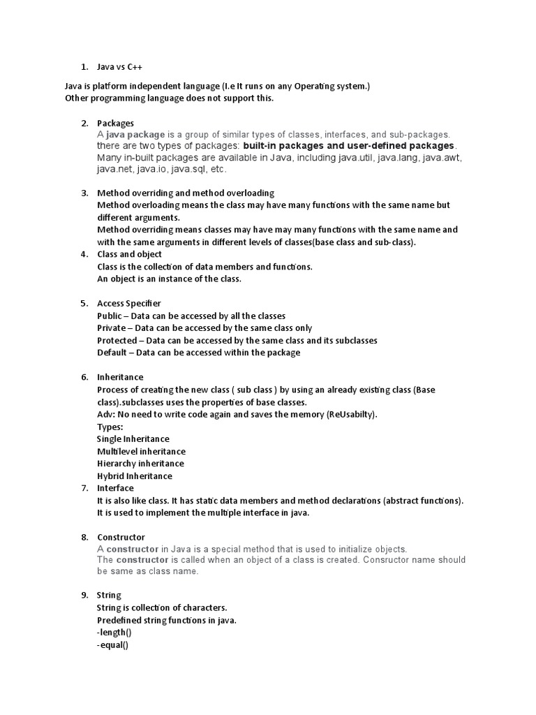 Java VIVA Questions | Download Free PDF | Class (Computer Programming ... Java VIVA Questions | Download Free PDF | Class (Computer Programming ...