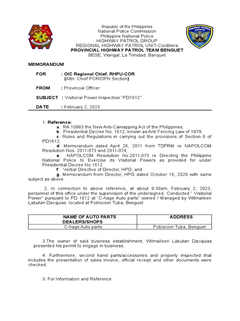 AAR Re Visitorial Power | PDF | Justice | Crime & Violence