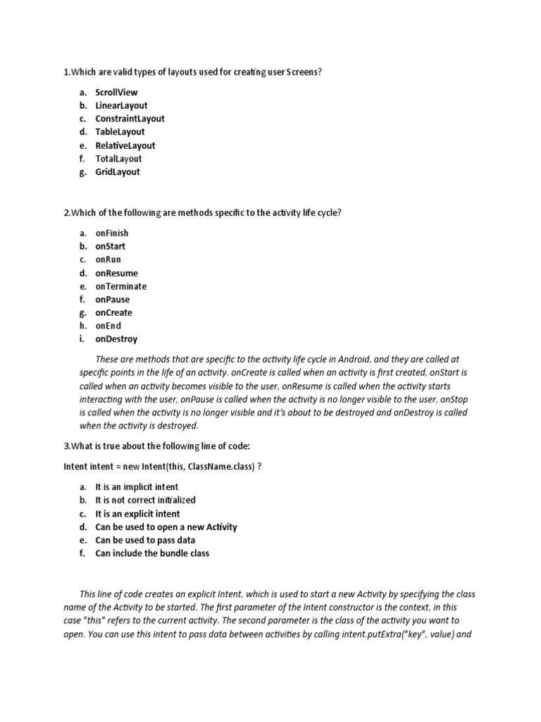 Android English Quiz Test Pdf Method Computer Programming Class Computer Programming