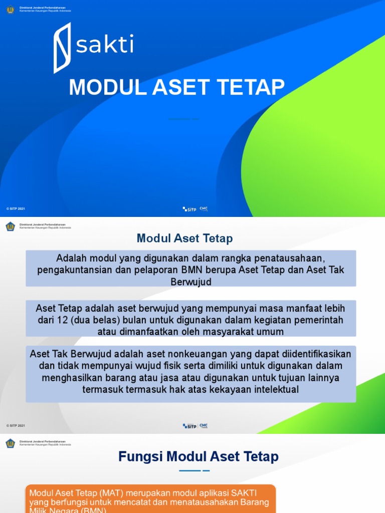 Sakti - Modul Aset Tetap | PDF