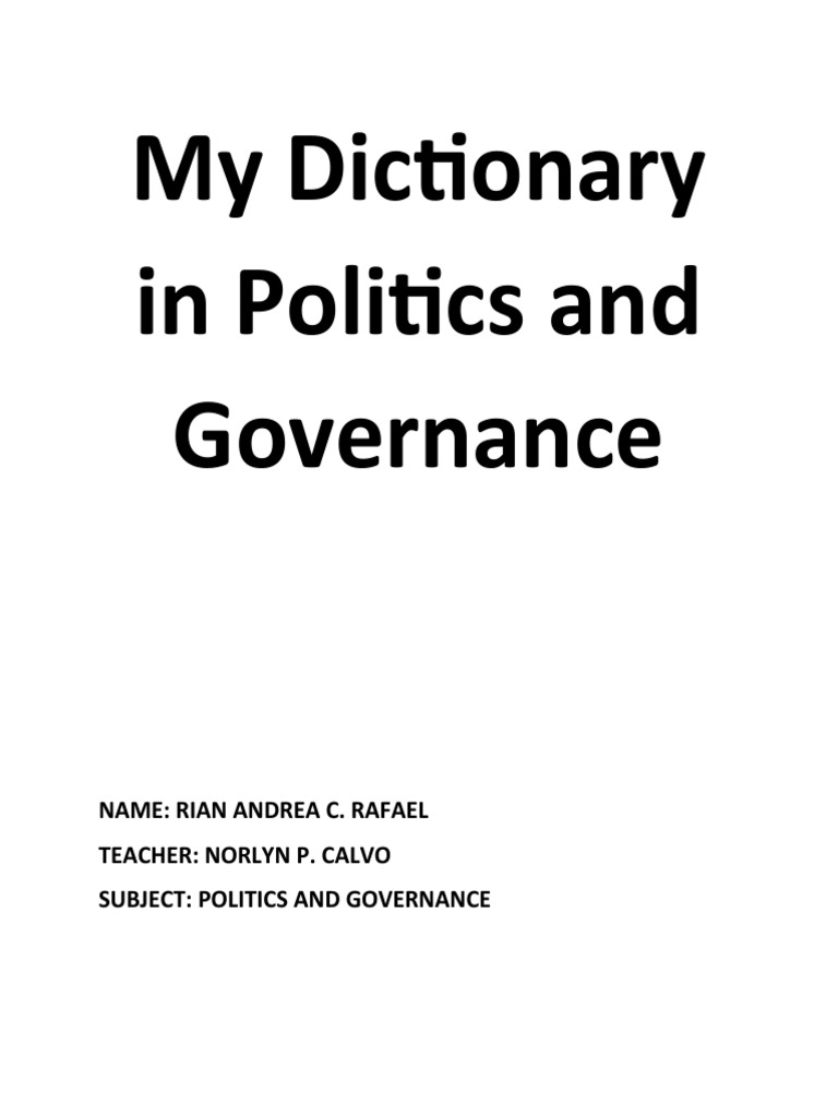 Dictionary | PDF | World Politics | President Of The Philippines