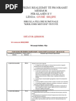 Planifikimi I Ores Mesimore Model | PDF