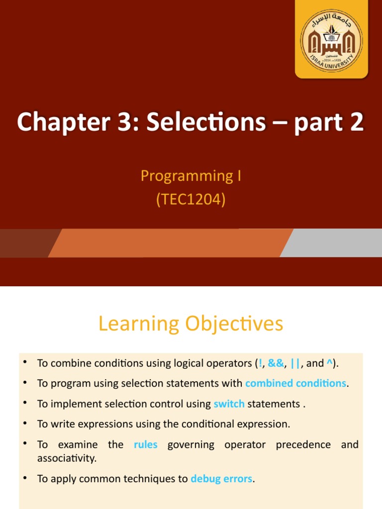 Chapter 3 Selections Part 2 | Download Free PDF | Boolean Data Type | Chinese Zodiac