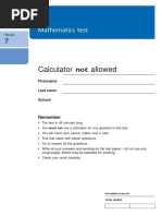Year 9 End of Year Assessment - Non-Calculator | PDF | Mathematics ...