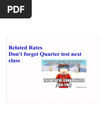 Calculus I - Related Rates (Practice Problems) | PDF | Area