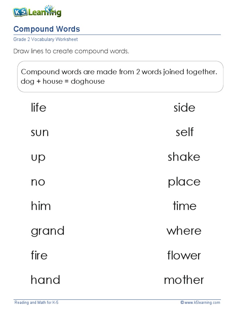 2nd Grade Compound Words 1 | PDF