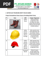 Spesifikasi Standar APD K3 Lengkap | PDF