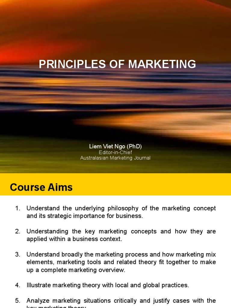 Principles of Marketing - Session I.1 and I.2 | PDF | Marketing | Marketing Strategy