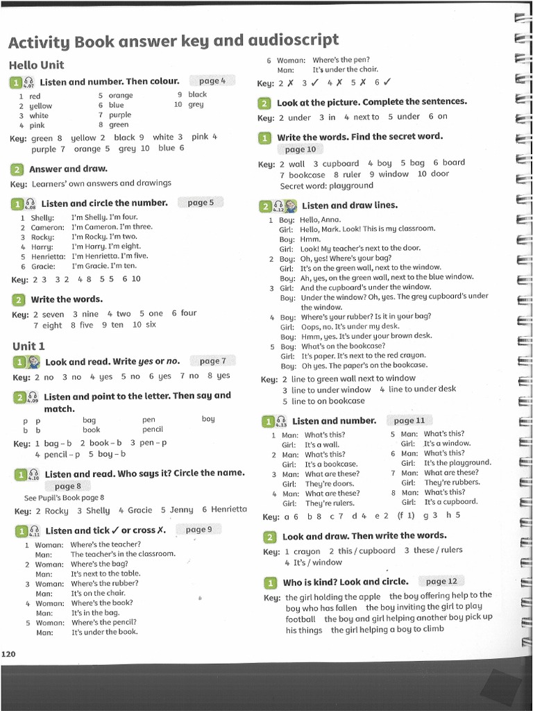 Power Up Level 1 - Answer Key | PDF