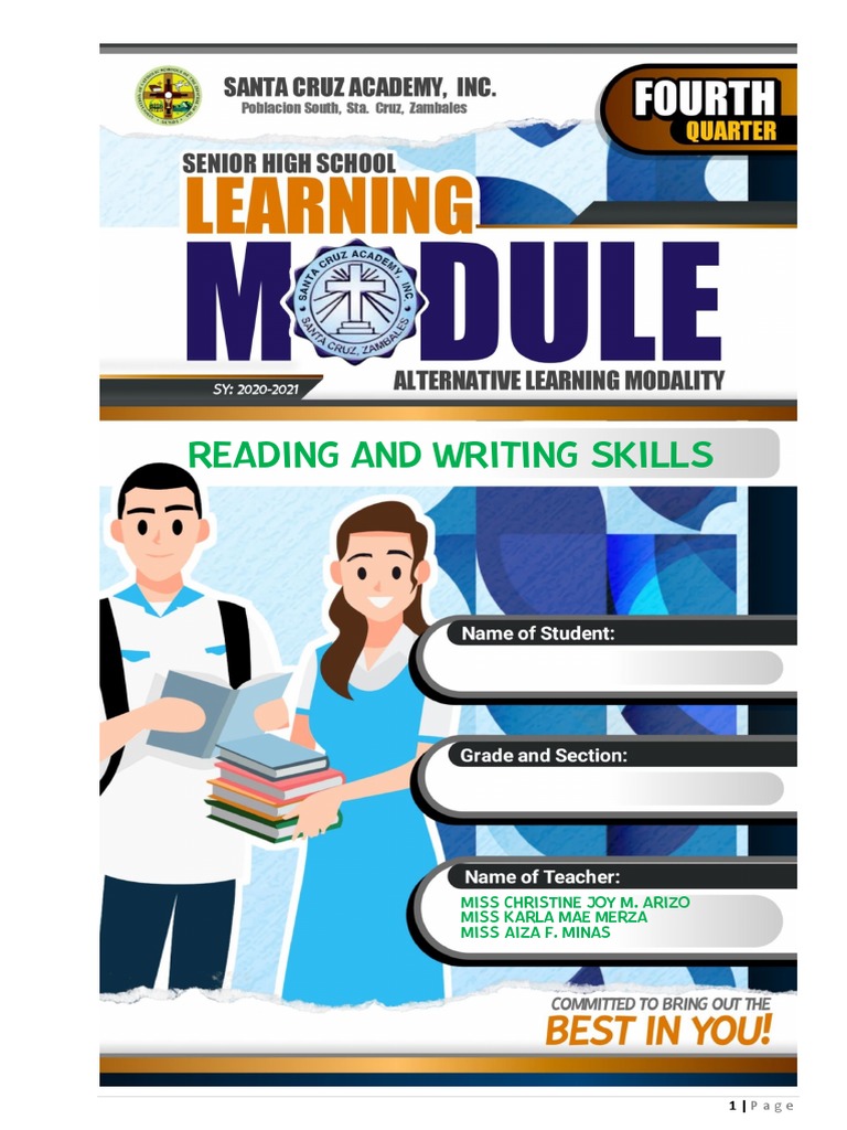 Reading and Writing Skills - Q4 - Module2 - Arizo - Final | PDF | Thesis | Books