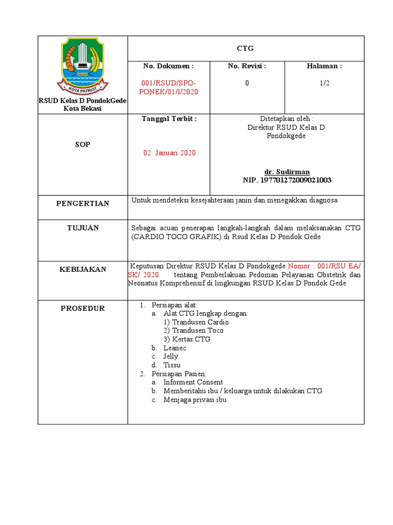 Sop CTG | PDF | Sains & Matematika
