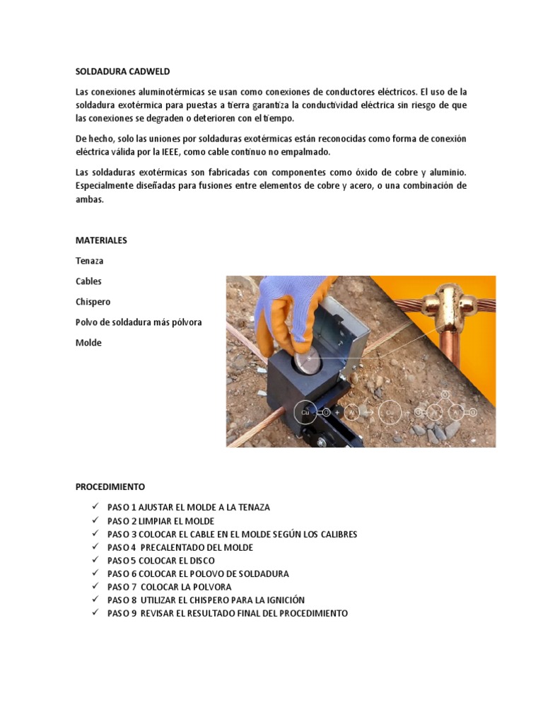 Soldadura Cadweld | PDF