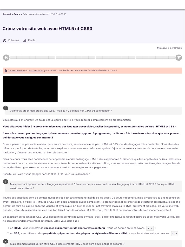 Créez Votre Site Web Avec HTML5 Et CSS3 | PDF | Html | Internet
