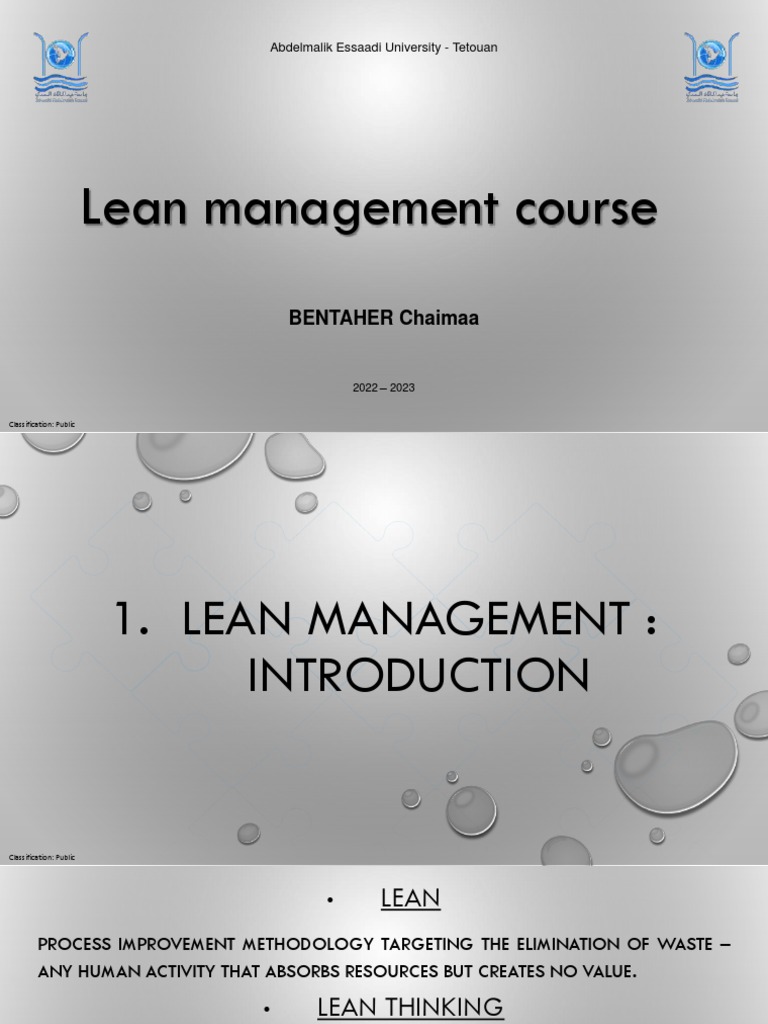 Lean Management Course | Download Free PDF | Lean Manufacturing ...
